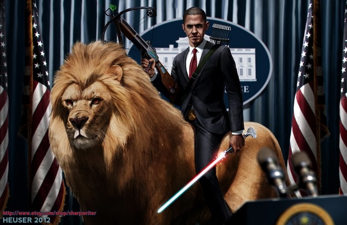 Obama Riding Animals