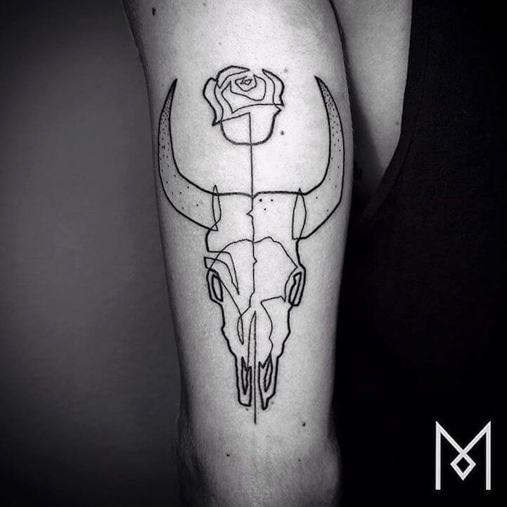 Tattoo Artist Uses One Continuous Line to Create a Beautifully Linear ...