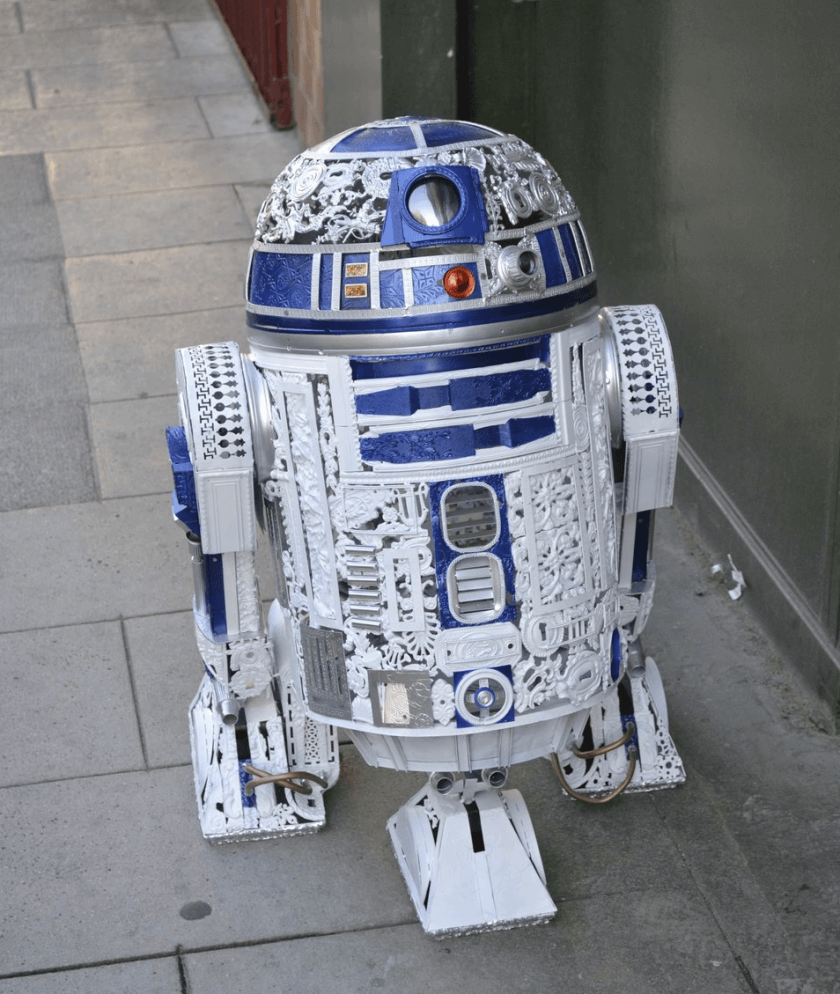 Sculptor Uses Dismissed Metal Objects To Create Star Wars Sculptures ...