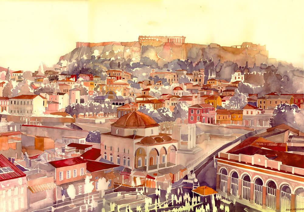 Architectural Watercolors by Maja Wronska | FREEYORK