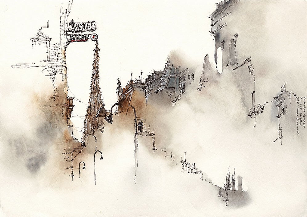 Watercolor Architectural Landmarks by Artist Sunga Park | FREEYORK