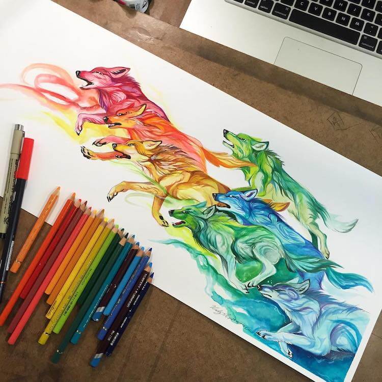 Animal Paintings Exploding with Colorful Spirit by Katy Lipscomb | FREEYORK