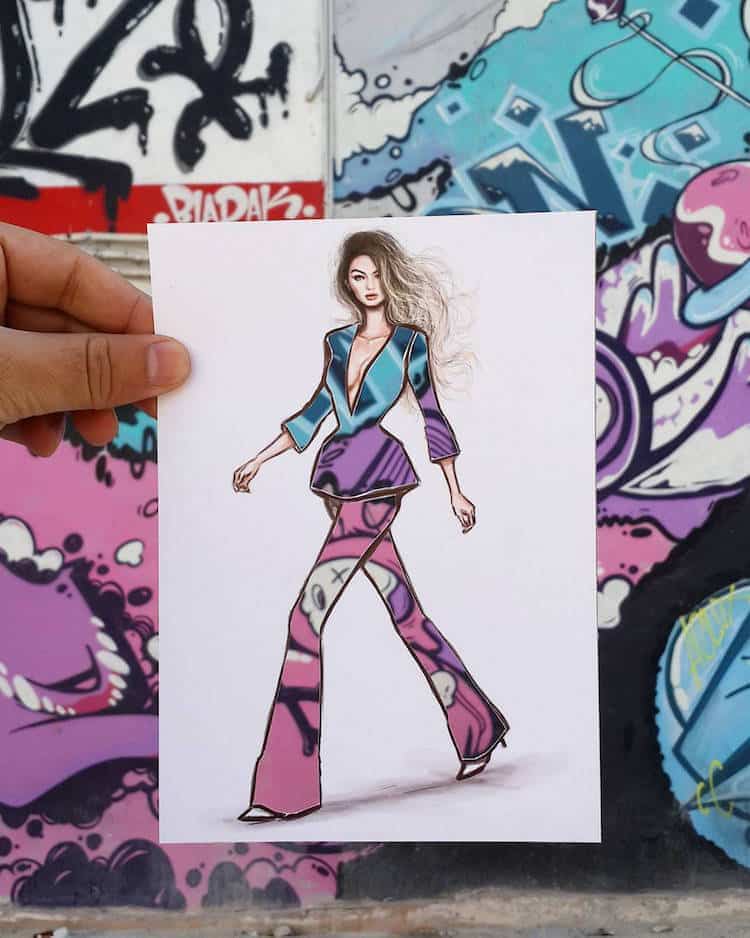 Artist Uses Surroundings to Create His Fashion Paper Cut-Outs - FREEYORK